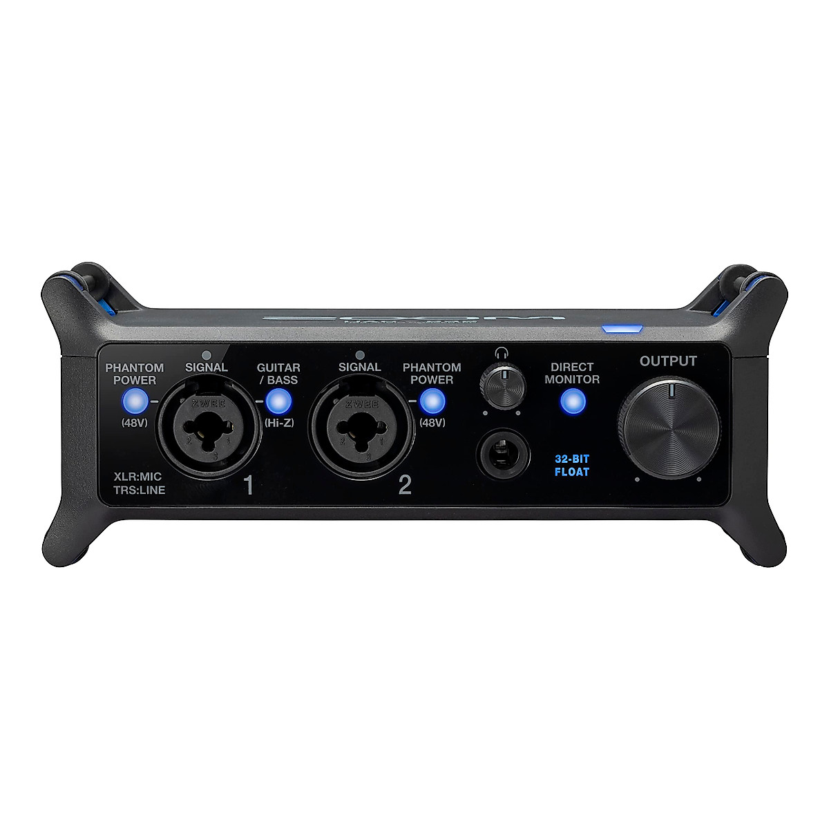 Zoom UAC-232 Audio Converter with 32-Bit Float, Audio Interface,2 XLR/TRS Combo Inputs, Headphone Outputs, 192 kHz Sample Rate, For Music & Streaming