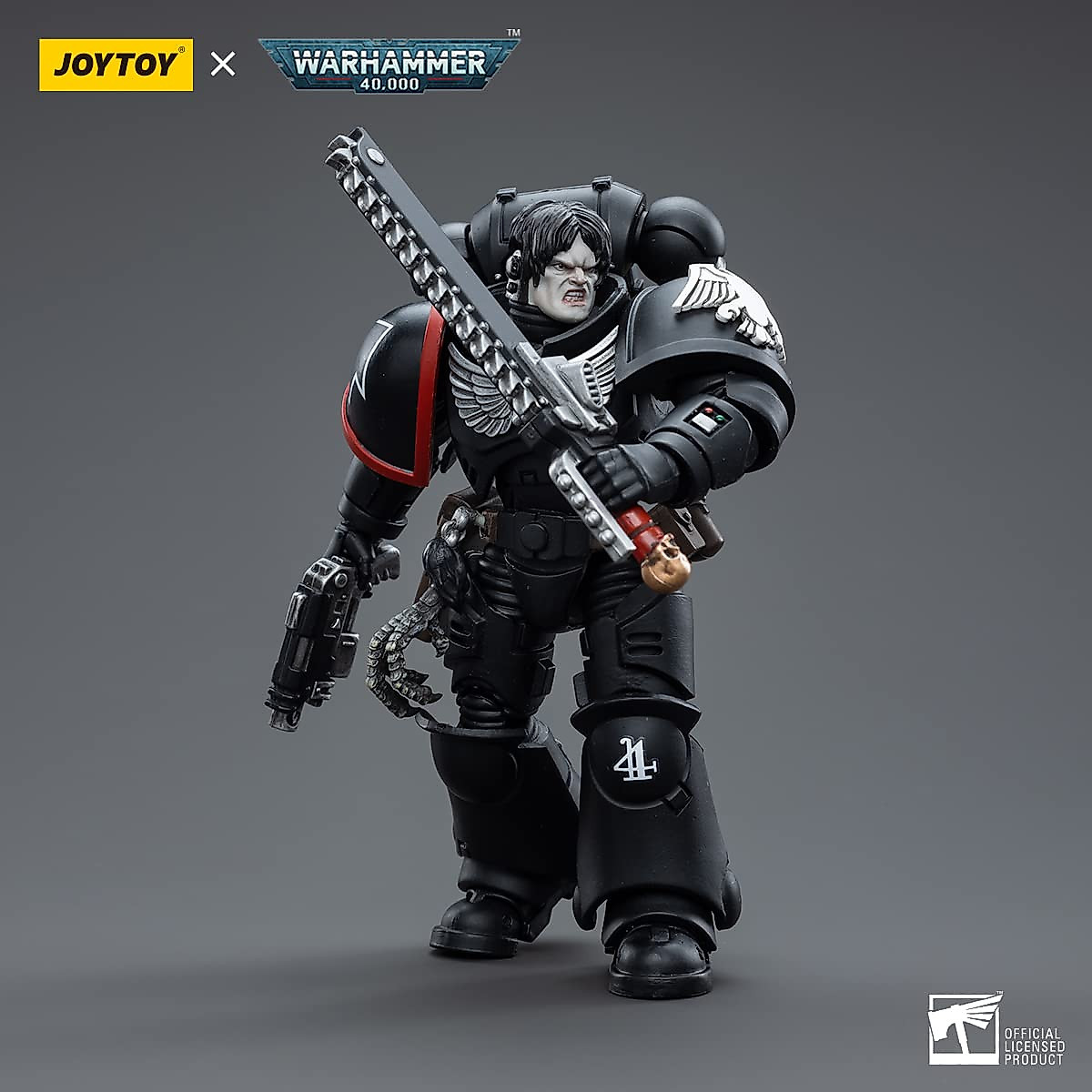 JOYTOY 1/18 Warhammer 40,000 Action Figure Raven Guard Intercessors Brother Colvane Collection Model(4.7Inch)