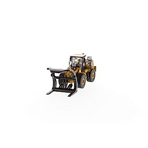 CAT Caterpillar 972M Wheel Loader with Log Fork and Operator High Line Series 1/87 (HO) Scale Diecast Model by Diecast Masters 85950