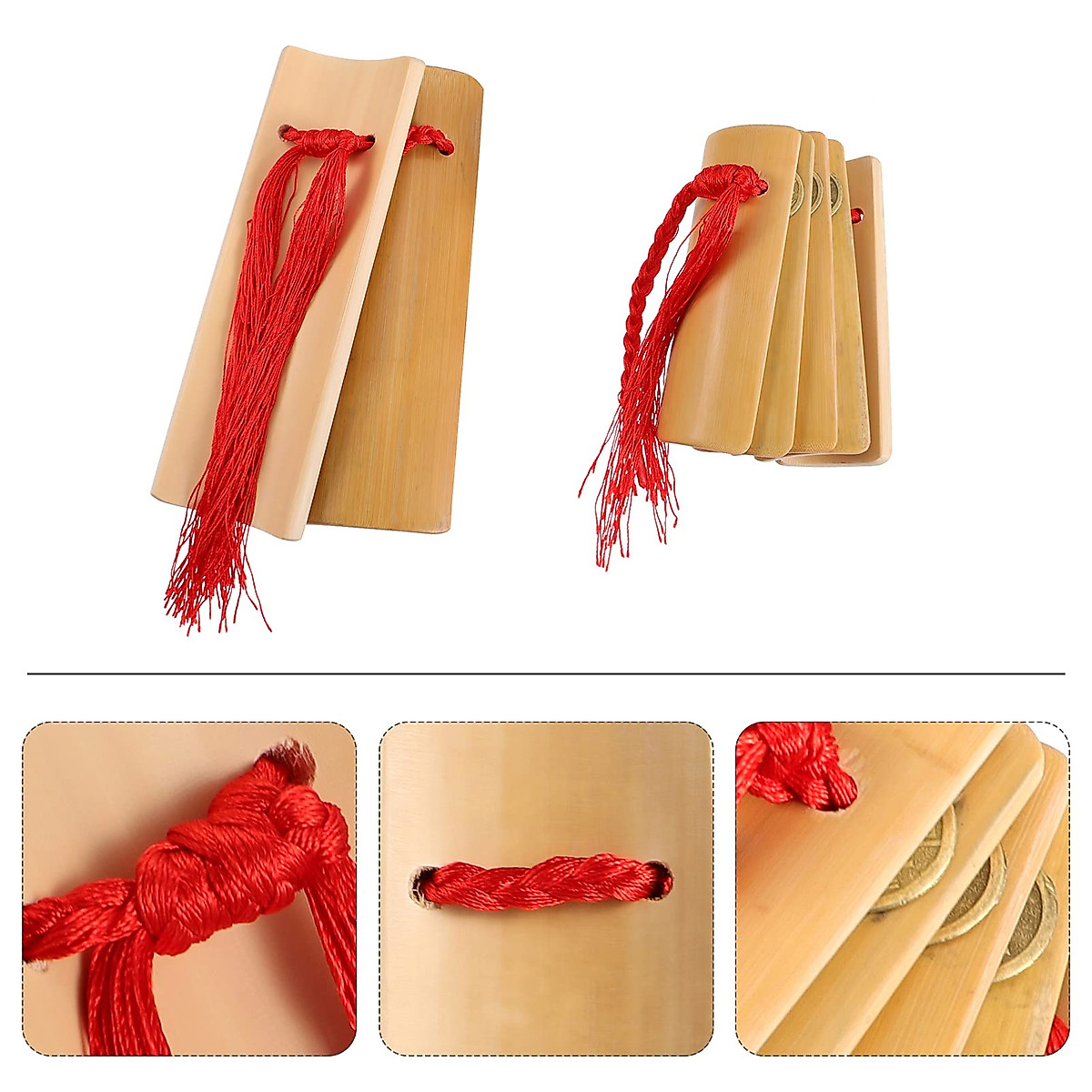 1 Pair Professional Chinese Kuaiban Bamboo China Allegro Clapper Traditional Instrument Festival Performance Props for Birthday Graduation Wedding Favors
