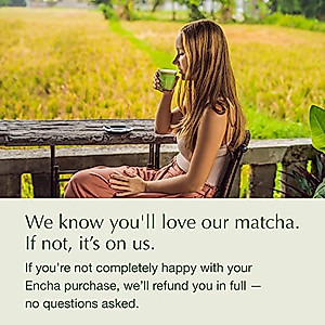 Encha Ceremonial Grade Matcha Powder - First Harvest Organic Japanese Matcha Green Tea Powder, From Uji, Japan (60g/2.12oz)