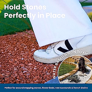 Vuba Easihold XL 1.3 Gallon Pack - Resin Binder for Gravel, Stones, Mulch & Bark - Non Toxic, High Strength, Permeable 5ltrs (169.07 us fl oz)