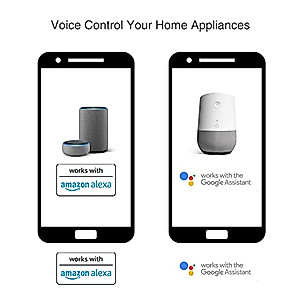 Alexa Smart Plugs by WISEBOT, Space-Saving Design, Also Works with SmartLife app, 4 Pack
