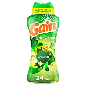 Gain Fireworks In-Wash Scent Booster Beads, Original, 24 oz, Laundry Scent Boosters, Gain Scent Booster Beads, Odor Eliminator