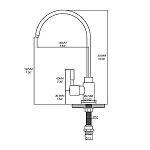 Fonveth Drinking Water Faucet, Upgrade Brushed Gold Single Handle Solid Brass Kitchen Bar Sink Drinking Water Faucet, Water Filtration Faucet