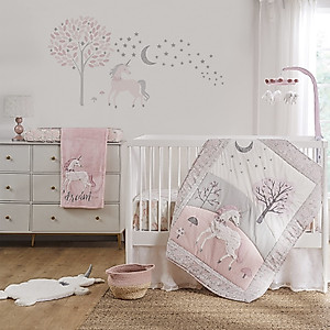 Levtex Baby - Colette Table Lamp and Shade - Pink Bubble - White Floral Rosette Shade Lamp - Nursery Accessories - Measurements: 16 in. high and 5 in. Diameter