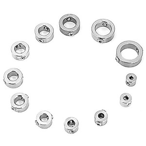 YWBL-WH 12PCS Stop Collar Set 3-16mm Drill Stop Bit Collar Set Drill Depth Stop Bit Collar Set Drilling Limit Ring