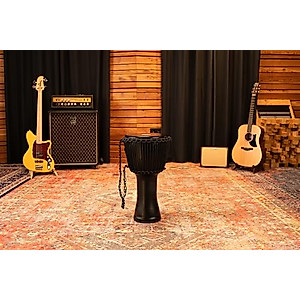 Meinl Percussion Series Travel Djembe Hand Drum Circle Instrument, Synthetic Shell and Goat Skin Head — NOT Made in China — African Mali Weave Rope Tuning, 2-Year Warranty (PADJ4-L-G)