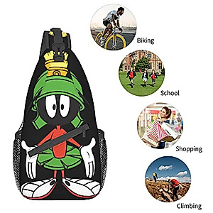 DHOUTSL Man Chest Bag Marvin Anime The Martian Crossbody Bags Women Sling Backpack Adjustable Shoulder Bag for Cycling Camping Hiking Sports Travel