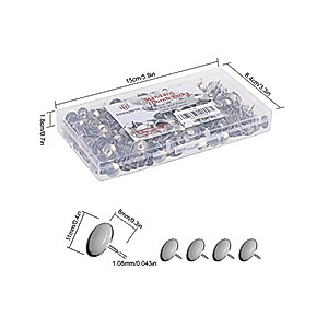 PAPERPAL 500 Standard Thumbtacks for Cork Board, Flat Thumb Tacks for Posters, Bulletin Board Tacks, Metal Pushpins for Office School & Personal Use