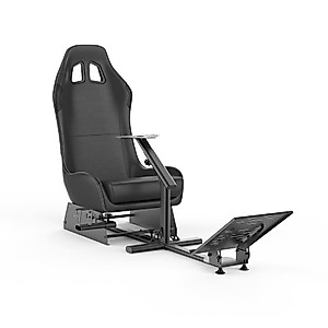 cirearoa Racing Wheel Stand with seat Gaming Chair Driving Cockpit for All Logitech G923 | G29 | G920 | Thrustmaster | Fanatec Wheels | Xbox One, PS4, PC Platforms (Black/Black)