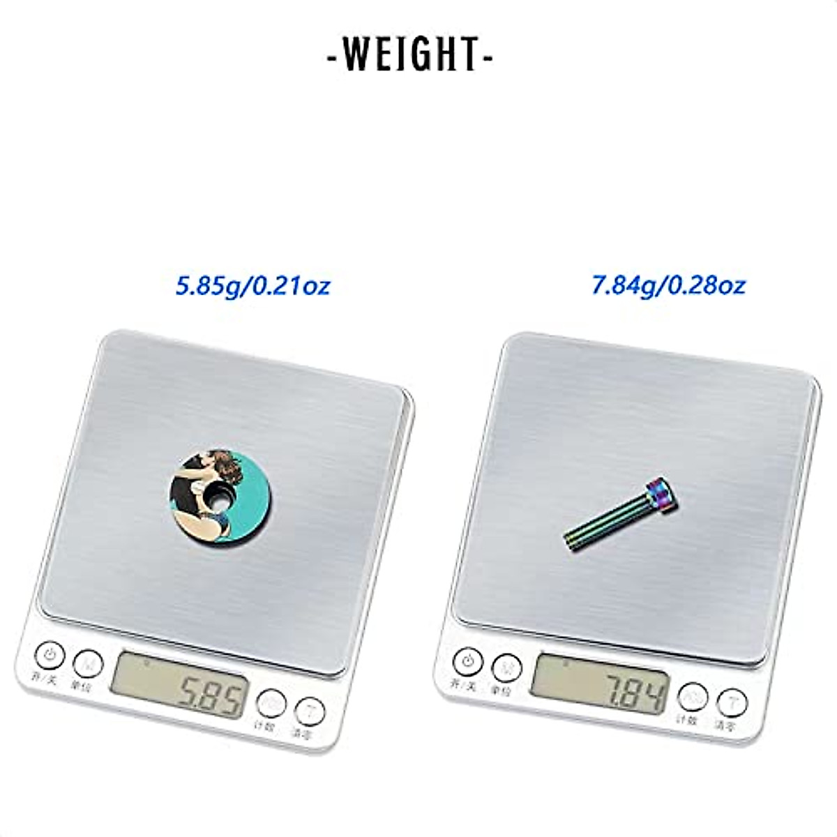 ALEOED 1 1/8 Inch Bike Headset Top Cap Front Fork Stem Top Cover Bowl Aluminum Alloy with Titanium Bolts for MTB Road Bicycle