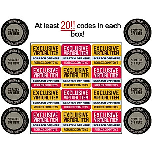 Roblox Virtual Codes - Magnificent Gift Box of Epic Codes - Lot of 20 Unscratched Redeemable Codes │Exclusive Authentic Codes for Gifting │ Potential Face Codes & Robux