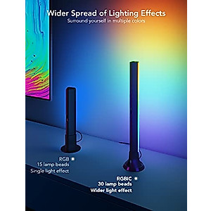 Govee RGBIC TV Light Bars, 15 Inches WiFi TV Backlight with Double Light Beads, Smart Light Bars with Multiple Placement Options Suitable for 45-70 inch TVs, Work with Alexa and Google Assistant