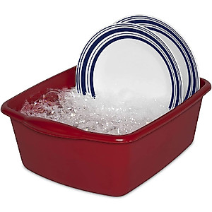 Sterilite 12QT RED Sterlite 12 Quart Dishpan Basin, 1 Pack