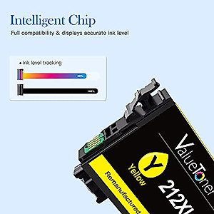 Valuetoner 212 212XL Remanufactured Ink Cartridge Replacement for Epson T212XL T212 XL to use with Expression XP-4100 XP-4105 Workforce WF-2830 WF-2850 Printer (1 Black, 1 Cyan, 1 Magenta, 1 Yellow)