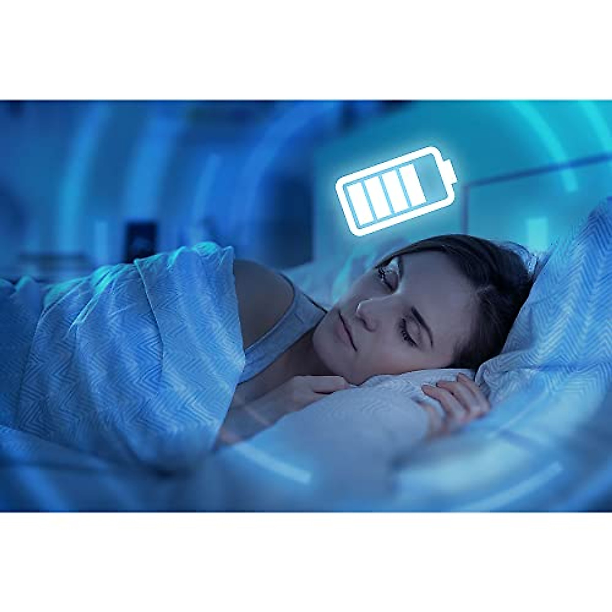 Sleep Philosophy Energy Recovery Waterproof Mattress Pad - Elastic Deep Pocket Bed Protector with Thermal Material for Healthy Living, Queen White