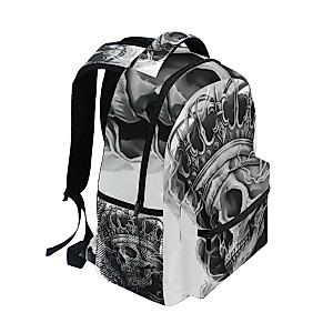Backpacks Abstract Mexican Skull Ghosts- Multi Function School College Canvas Book Bag Travel Hiking Camping Canvas Daypack