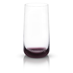 JoyJolt Black Swan Rocks Glass And Highball Glass Collection,Premium Crystal Glassware, Set Of 8