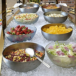 Saedy Stainless Steel Banquet Serving Spoon, Set of 8