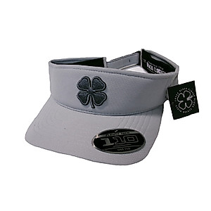 Black Clover Premier Visor 11 Velcro Adjustable Grey Hat with Grey HD Clover
