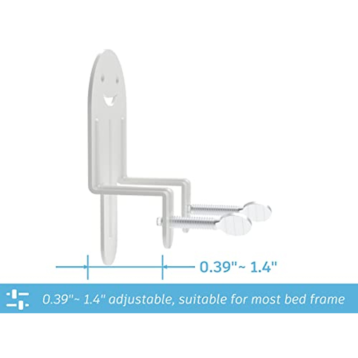 DiaOutro Bed Frame Non Slip Mattress Gaskets, 6 PCS Keep Mattress in Place, Wide Applicability Mattress Holder Easy to Assemble, Adjustable Anti-Slip Baffle Fit for Most Bed Frames, White