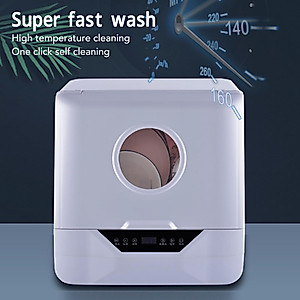 Countertop Dishwasher Mini, Countertop Dishwashers 800W Automatic Proof Portable Mini Dishwasher Compact Dishwasher for Small Apartments Dorms Offices RV (US Plug 110V)