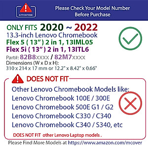 mCover Case Compatible for 2020~2022 13.3" Lenovo IdeaPad Flex 5 (13") 13IML05 / Flex 5i 13ITL6 2 in 1 Chromebook Laptop ONLY (NOT Fitting Any Other Lenovo Models) - Pink