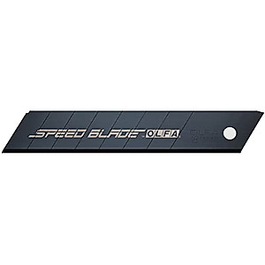 OLFA 18mm Heavy Duty Extra Sharp Snap Off Replacement Blades, 10 Blades (80 segments) LFB-10B - Snap-Off Non Stick Utility Knife Speed Blades, 25% Sharper than Silver, Fits any 18mm Utility Knife