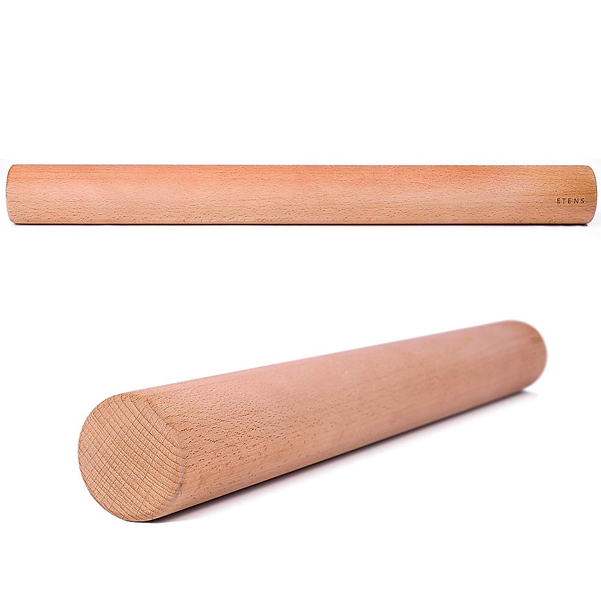 Etens Rolling Pin 18 Inch, Professional Dowel Wood Rolling Pins for Baking Pasta Pizza Pie and Cookie, Wooden Dough Roller Pin ¨C Baking Supplies Tools (Straight Style, Large 1.75 Inch Diameter)