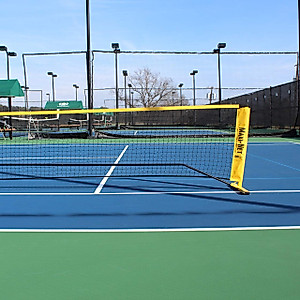Maxi-Net - 18-Foot Portable Tennis Net | Dependable, Durable and Easy 2 Minute Set Up/Break-Down, No Tools Needed | Adjustable Height for Tennis and Badminton | Durable Zipper Carry Case Included