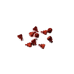 Primeonly27 10x Anodized Aluminum Computer Case Thumbscrews 6-32 Thread Computer Cover Power Supply PCI Slots Hard Drives DIY Orange