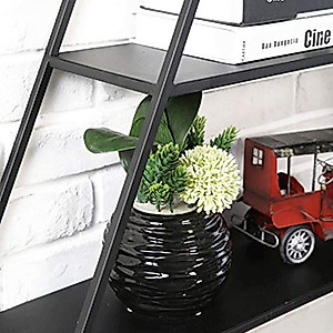 XJJZS 3 Tier Triangular Matte Black Metal Display Shelf, Wall Mounted Pyramid Rack