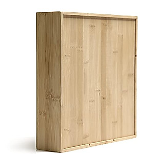 Ziploc Storage Bag Organizer, Bamboo Organizer, Food Storage Bag Organizer, Baggie Organizer Dispenser for Drawer, Kitchen Drawer Organizer. Compatible with Gallon, Quart, Snack and Sandwich Bags