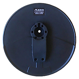 Alesis Turbo/Nitro Express 10 Inch Cymbal with 19 Inch Cymbal Arm/Clamp and Silverline Audio 10ft Connection Cable Bundle - Compatible with Surge, Command, Crimson, Strike