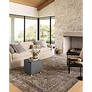 Loloi Amber Lewis x Morgan Collection MOG-03 Denim/Multi, Traditional 18" x 18" Sample Rug feat. CloudPile™