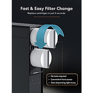 Brio AQUUS TROE600COL Reverse Osmosis Water Filtration System, 4-Stage Tankless RO Water Filter System for Under Sink, 600 GPD, 1.5:1 Pure to Drain, Reduces TDS, Smart Faucet, USA Support, Black