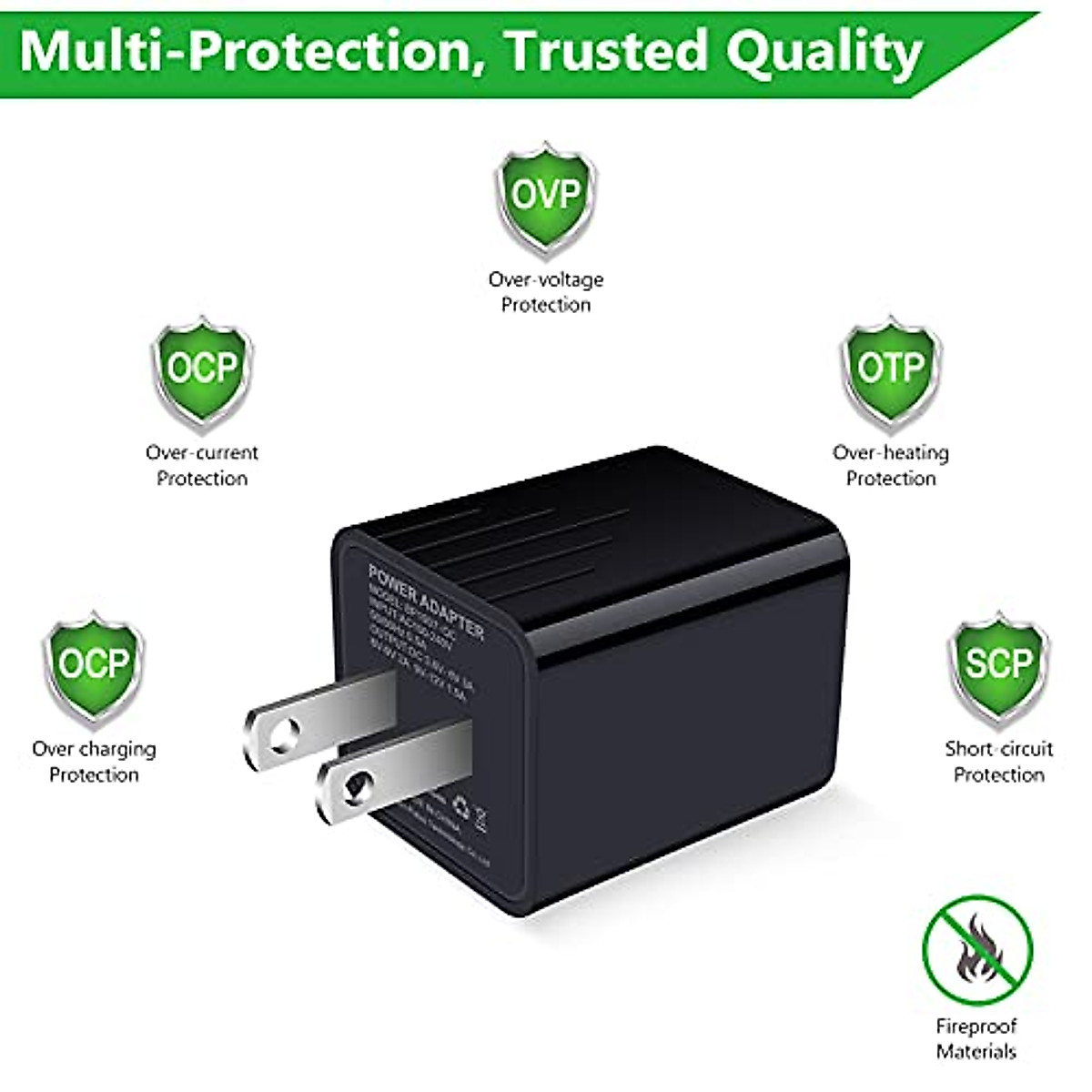 USB Type C Fast Charger for Moto G 5G 2022/G Stylus 5G 2022/G Pure/G Power 2022/G Play 2023/2021/G8 Power/G7 Play/Z4/Z3/Edge 5G UW/One 5G Ace,Quick Charge 3.0 Car Charger Wall Adapter+2Pack 3FT Cable