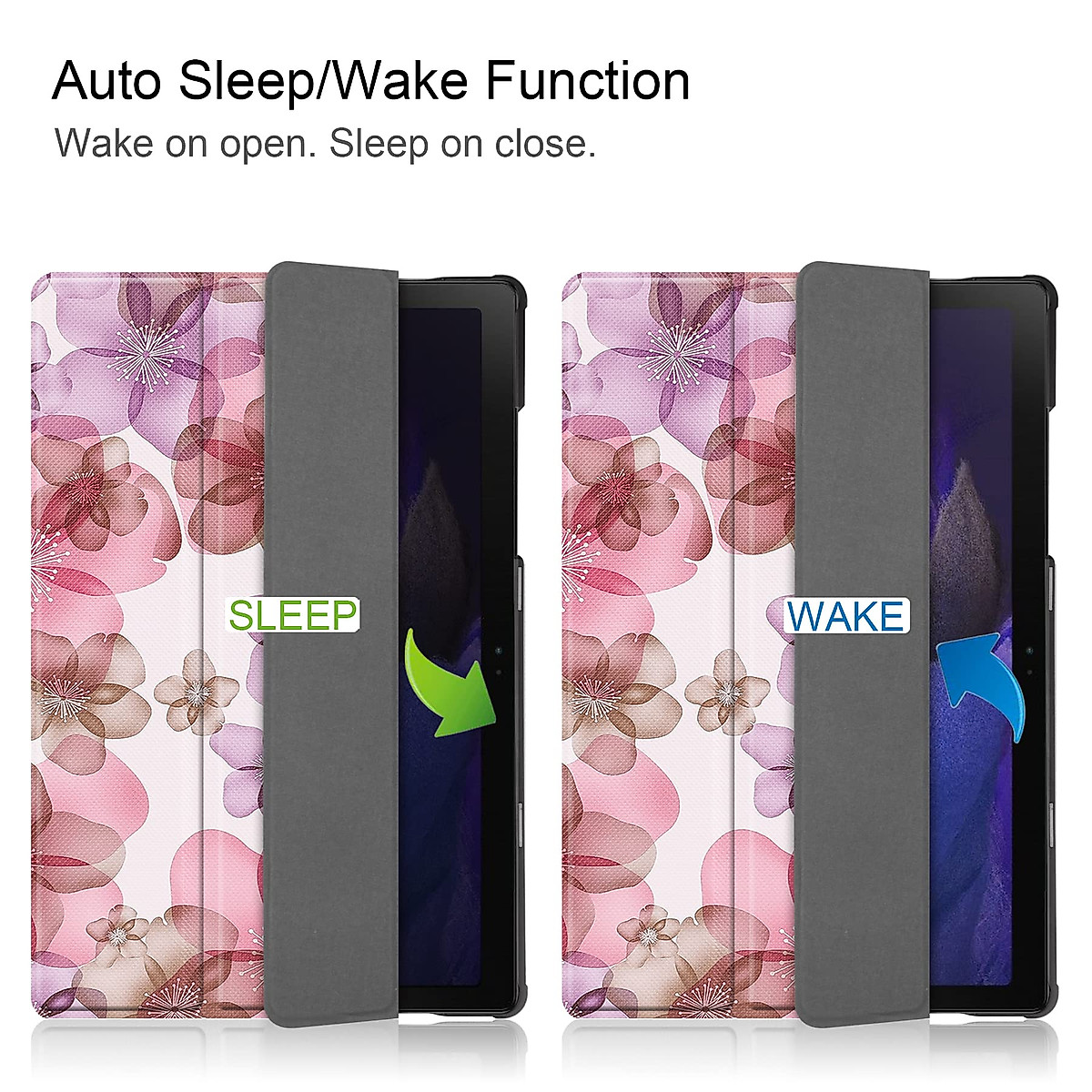 Gylint Case for Samsung Galaxy Tab A8 10.5-Inch (2022), Slim Lightweight Stand Cover with Auto Wake/Sleep for Galaxy Tab A8 (SM-X200/X205/X207) Flower