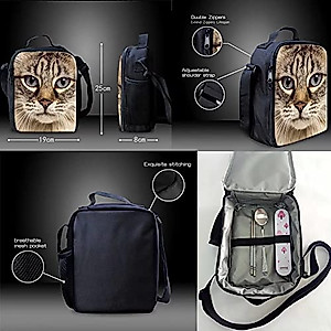 AFPANQZ Football with Water Print Backpack Set for Boys School Bag Large Capacity Bookbags Tablet Rucksack and Thermal Lunch Boxes Portable Pencil Case Back to School Supplies for Teenager Boys