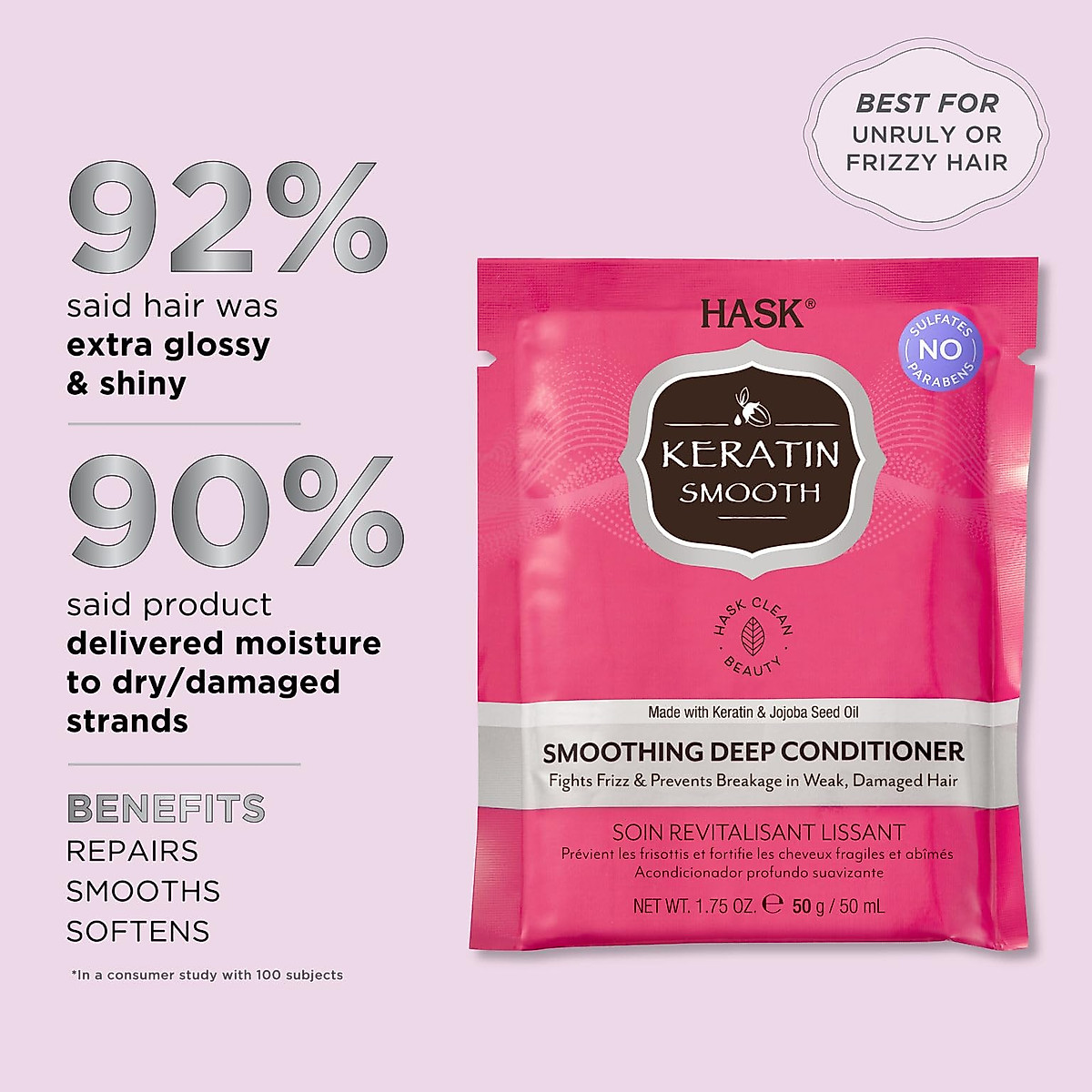 Hask Keratin Protein Deep Conditioning Hair Treatment 1.75 oz by Hask