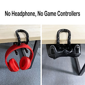 AUXPhome Portable Bag Hook Hanger Clamp-On Backpack, Under Counter, One Step Installation - 10 lb. Capacity, Reduce Desk Clutter