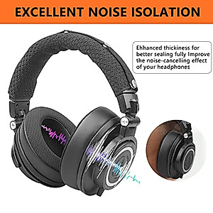 Replacement Earpads and Headband Cover for Audio Technica ATH M50X/M40X, HyperX Cloud/Alpha Series, Steelseries Arctis, Turtle Beach Stealth earpads Replacement, Headband Cover Audio Technica