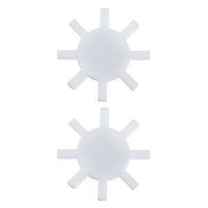 ULTECHNOVO Cross Type Stir Bar 2pcs Stirring Bar Stir Plate Bar Mixer Stir Gear Shape Stir Bar Laboratory Bar Stir Bar Gear Shape Gear Mixer Stir PTFE White Magnet Magnetic Retriever
