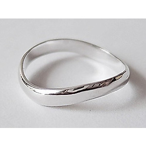 SOVATS Chic Thumb Ring for Women 925 Sterling Silver Rhodium Plated - Simple, Stylish &Trendy Nickel Free Ring, Size 6
