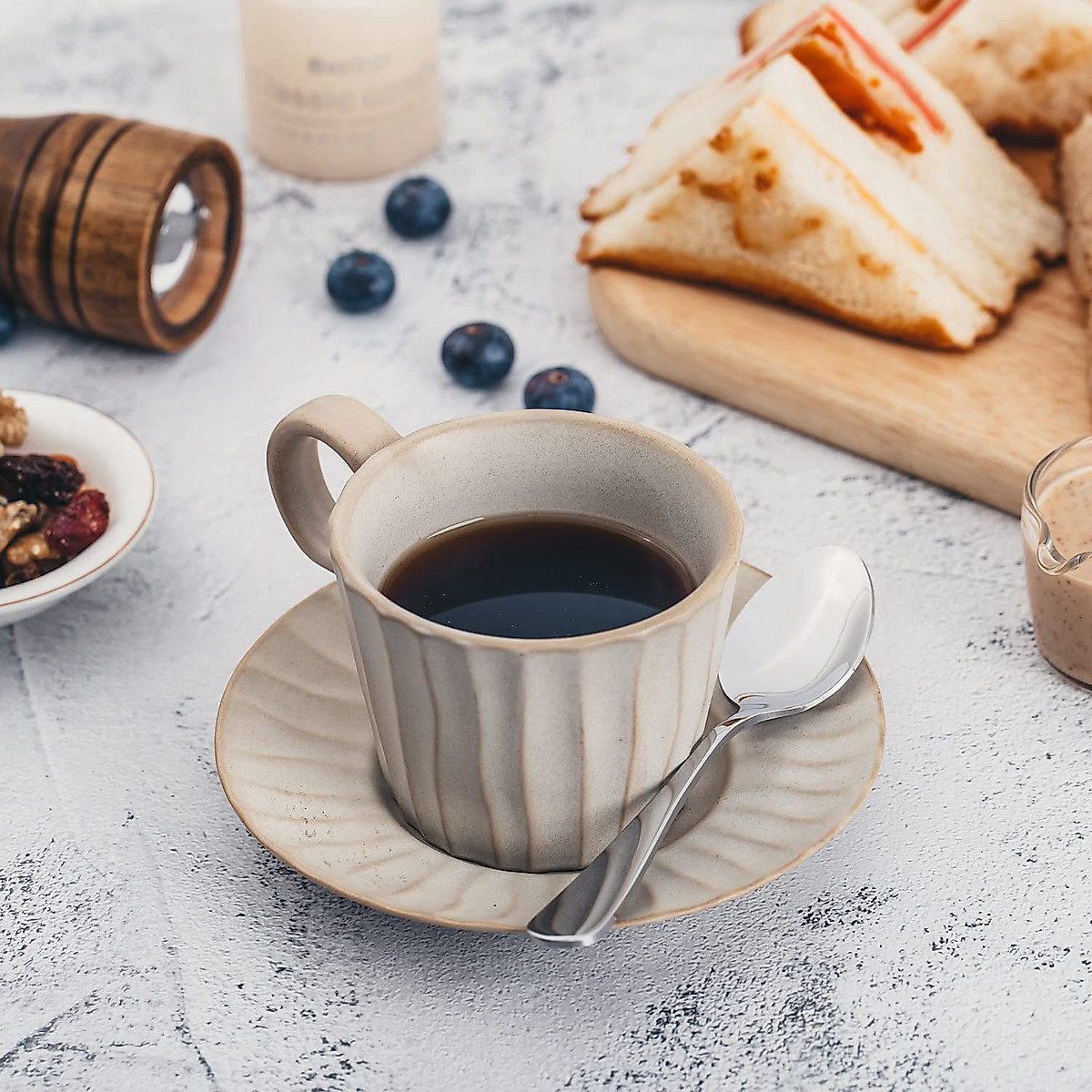 Mini Dessert Spoons Set of 6 PCS,Food Grade Stainless Steel,5.43 Inches,Rust Resistant,Sturdy and Durable,Mirror Polish,Silver,Dishwasher Safe.