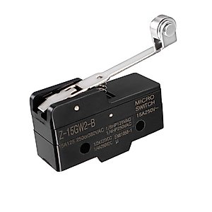 uxcell Z-15GW2-B 1NO + 1NC Long Hinge Roller Lever Micro Action Switch
