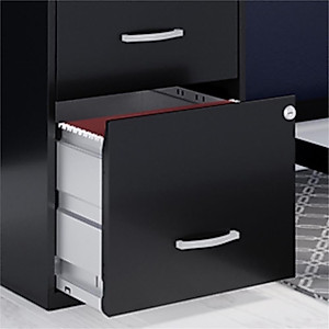 Hirsh Industries Space Solutions 18in 2 Drawer Metal File Cabinet Teal, Letter Size, Fully Assembled