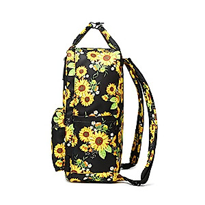 NOHCLIE Print Laptop Backpack, Classic College School Backpack,Water Resistant Casual Daypack Bookbag for Women (Sunflower) Medium