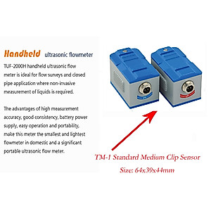 CNYST Ultrasonic Flow Meter Liquid Flowmeters with Medium Transducer TM-1 for Pipe Diameter DN50 to 700mm